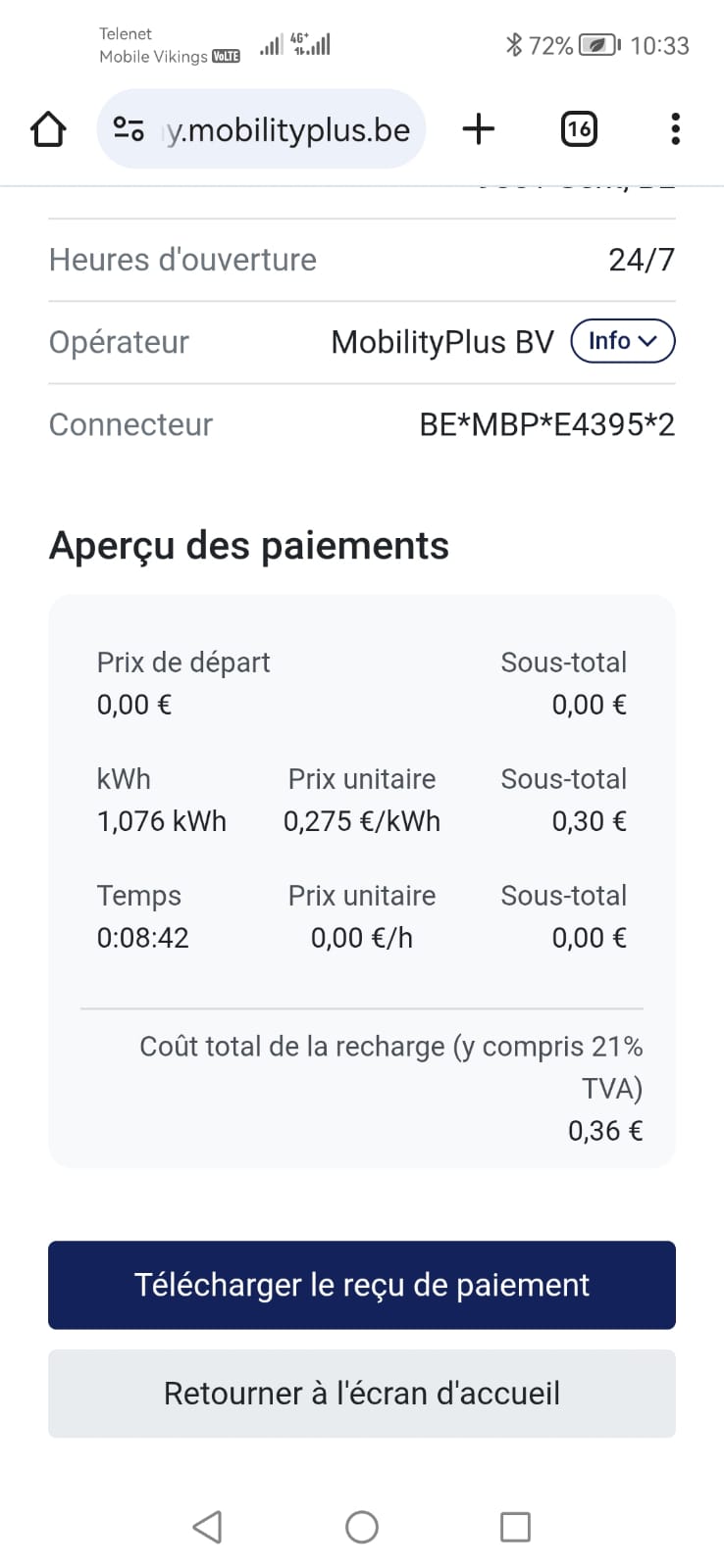 Paiement via un code QR dynamique sur une borne de recharge Alfen Pro ...