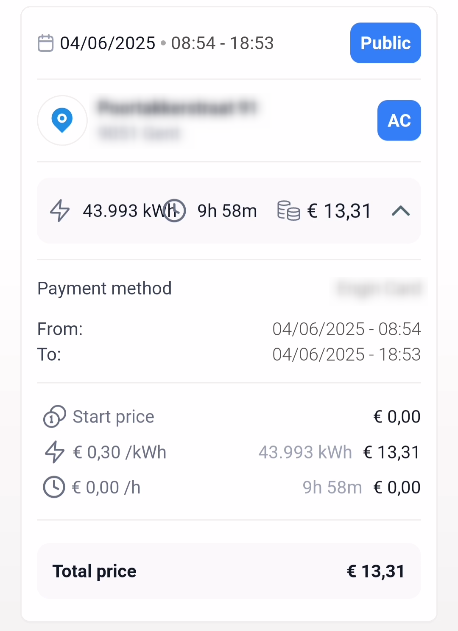 Where can I find my charging sessions in the app? – MobilityPlus